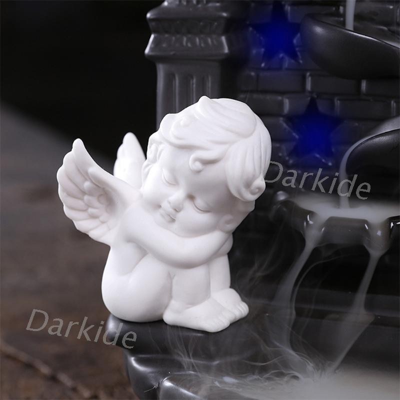 Cupid Heart LED Ceramic Backflow Incense Burner Home Decor Aromatherapy ...