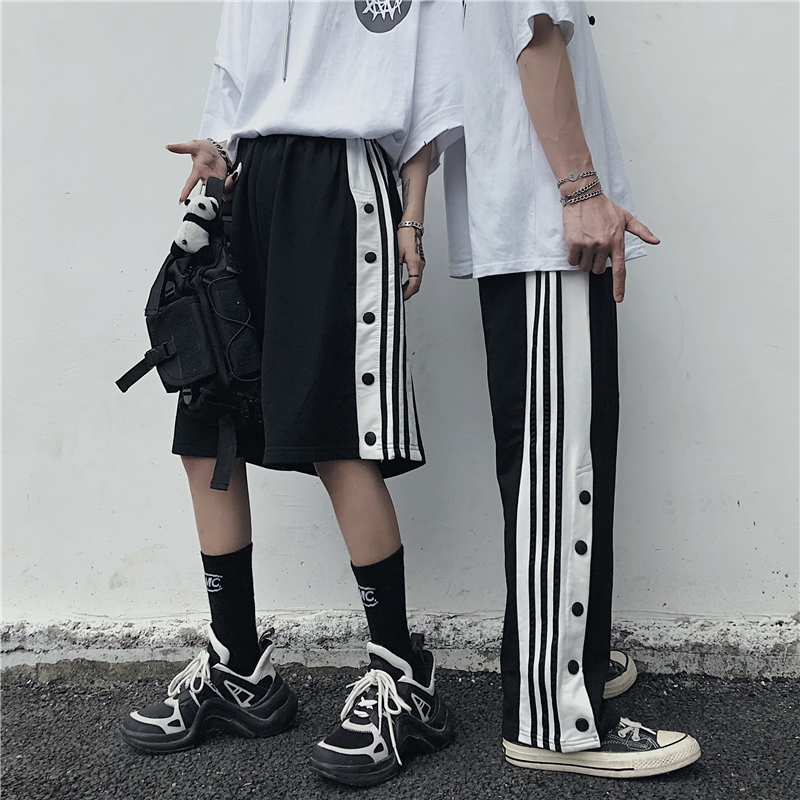 Button shorts are versatile, high-waisted and slim retro slacks ...