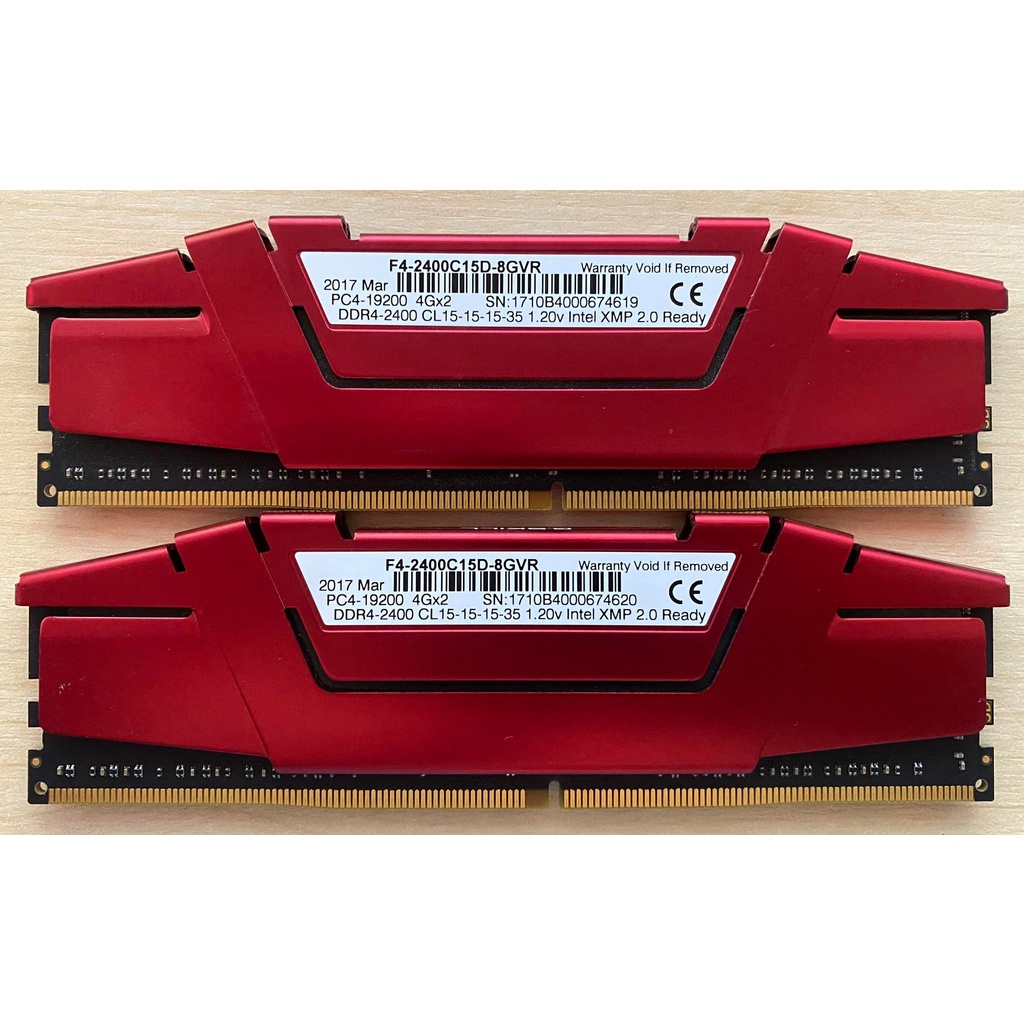 8GB (4GBx2) DDR4 BUS2400 RAM PC (แรมพีซี) G.SKILL RipjawsV ประกันLT ...