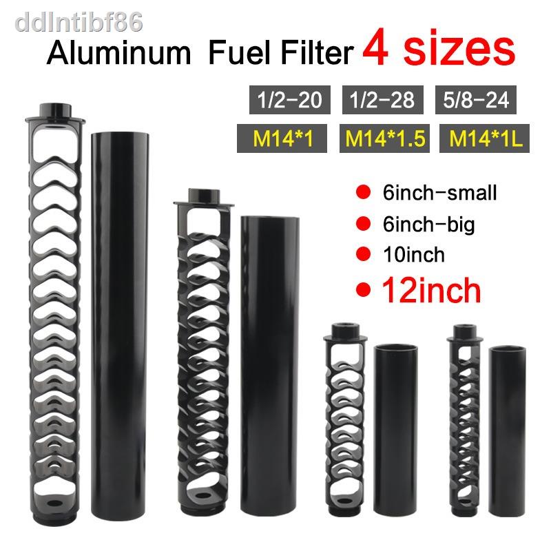 Single Core Aluminum Fuel Filter Solvent Trap for 1/2-20 1/2-28 5/8-24 ...