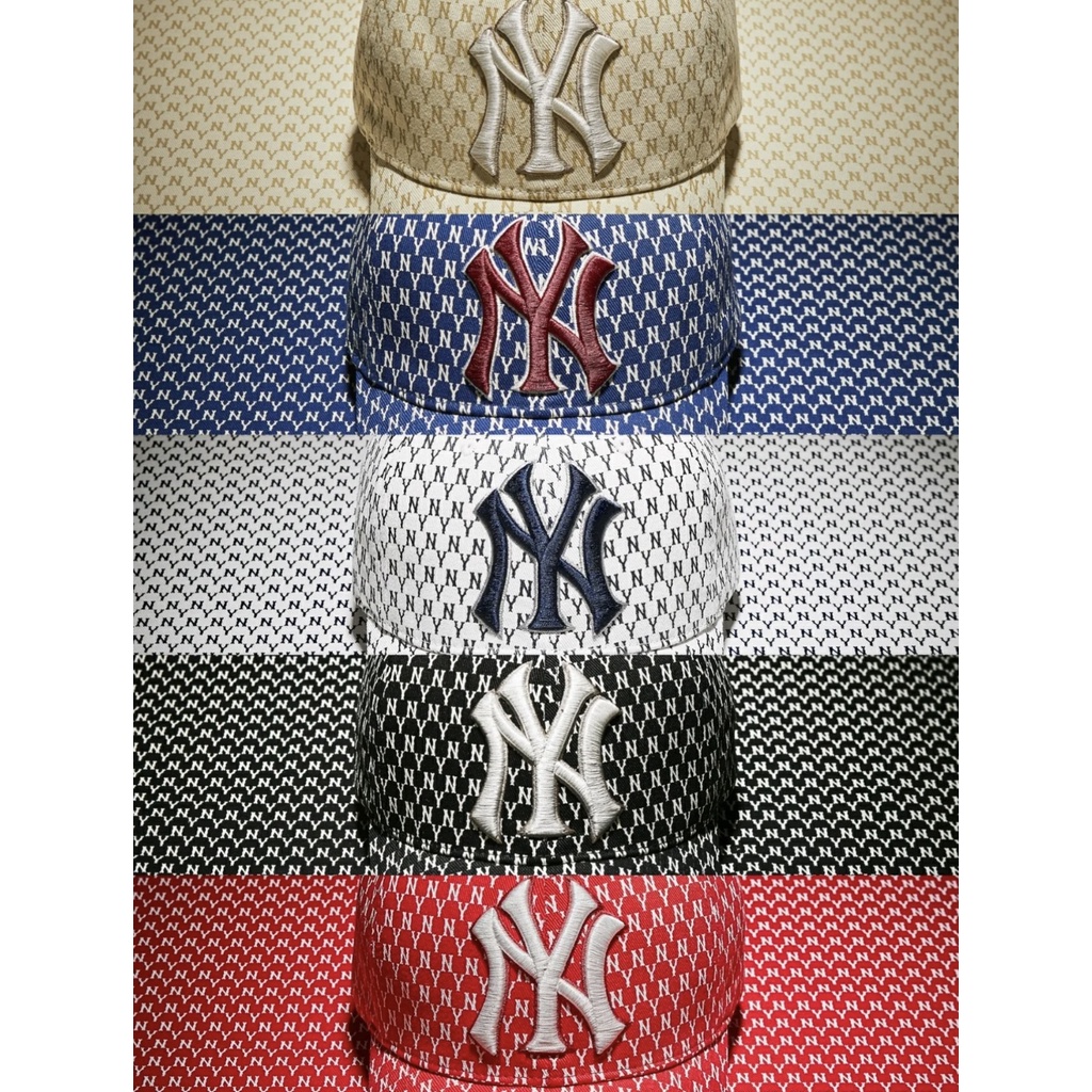 MLB NY UNISEX CURVED CAPNY NEW YORK YANKEE หมวกแก๊ปเบสบอลกันแดดปักลาย ...