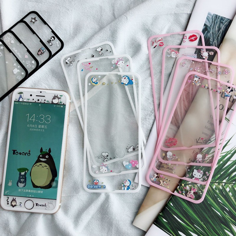 Front screen protector bear ฟิล์มกระจกเต็มจอ iphone6 6s 7 8 ฟิล์มกระจก ...