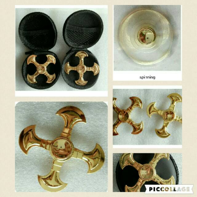 Spiner Fidget Spinner Metal Ninja Shuriken Kampak 4 Head + Spinner ...