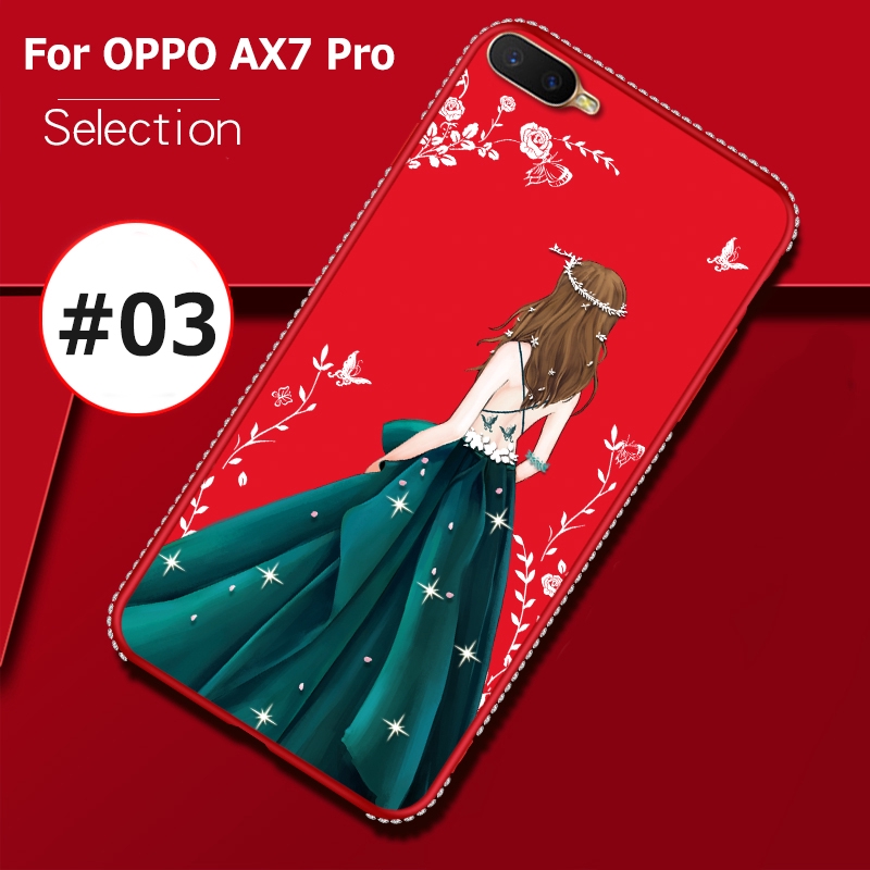 OPPO AX7 Pro Soft Case เคสโทรศัพท์ประดับคริสตัล Bling Case - womenfamily.th - ThaiPick