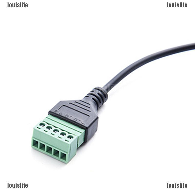 Llth Micro USB Male to 5 Pin Screw Connector with Shield Terminal Plug ...