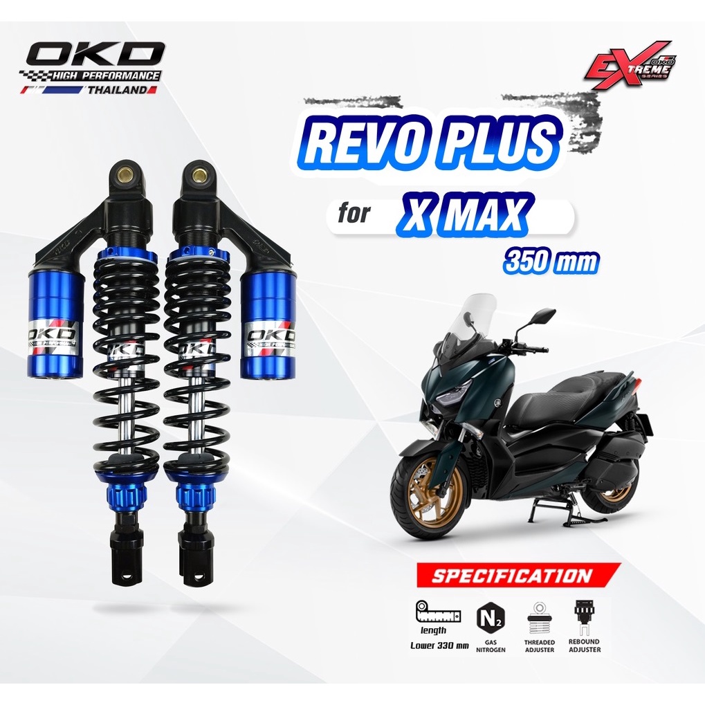 โช๊ค OKD แท้ สำหรับ XMAX PCX 2018-2020 รุ่น Revo plus ปรับรีบาวน์ได้ - smartracing - ThaiPick