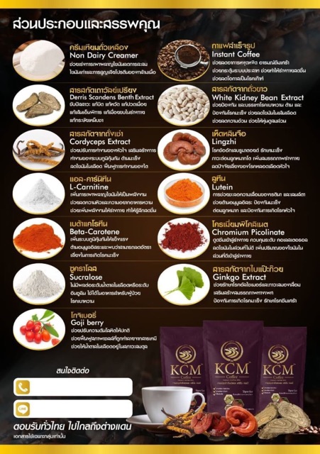 ส่งฟรีค่ะ กาแฟสมุนไพรเพื่อสุขภาพ KCM 1 ห่อ บรรจุ 20 ซอง - nuiiladyfirst ...