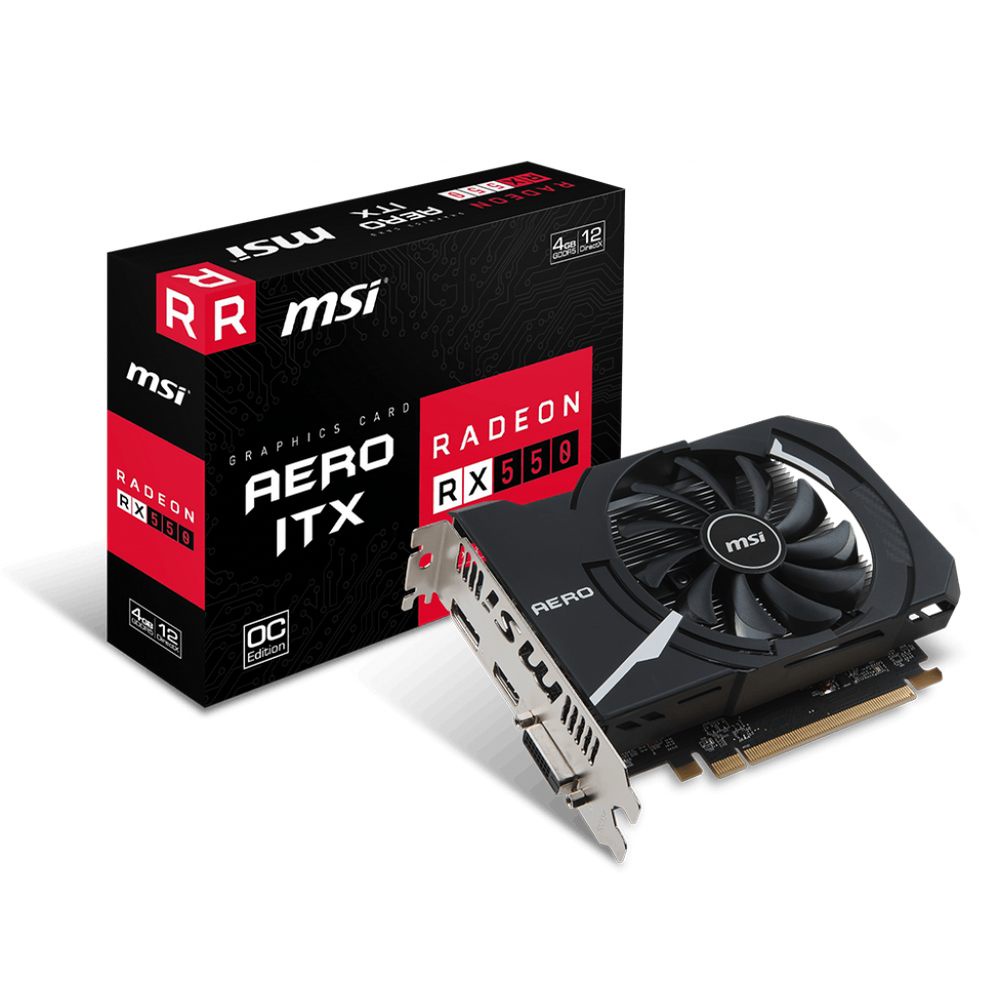 AMD RX 550/4GB MSI AERO ITX (OC/D5) | Shopee Thailand