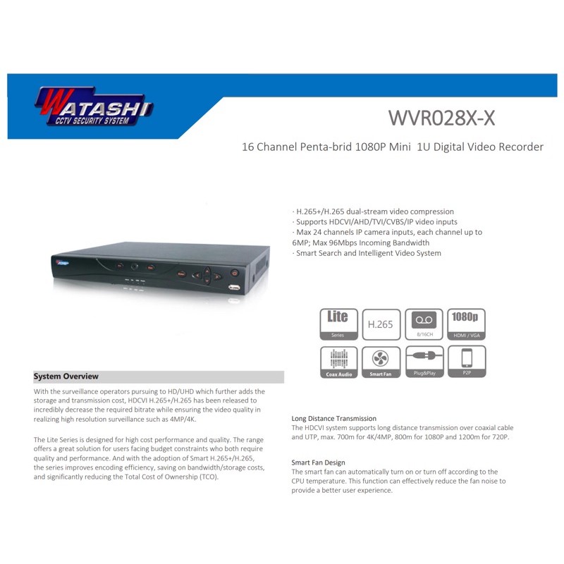 WVR028X-X1 DVR 16Ch watashi - cam_shop - ThaiPick