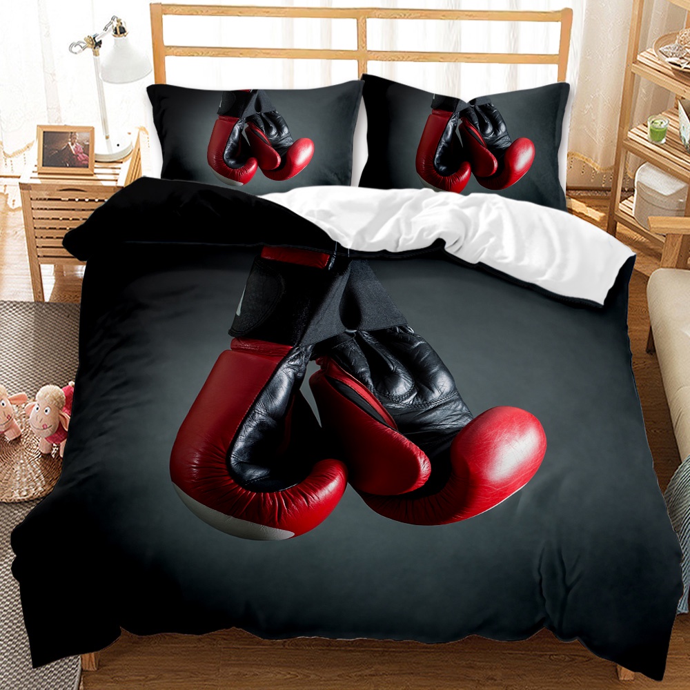 Boxing Gloves Comforter Cover QueenKing Size for Kids Teens Boys Men ...