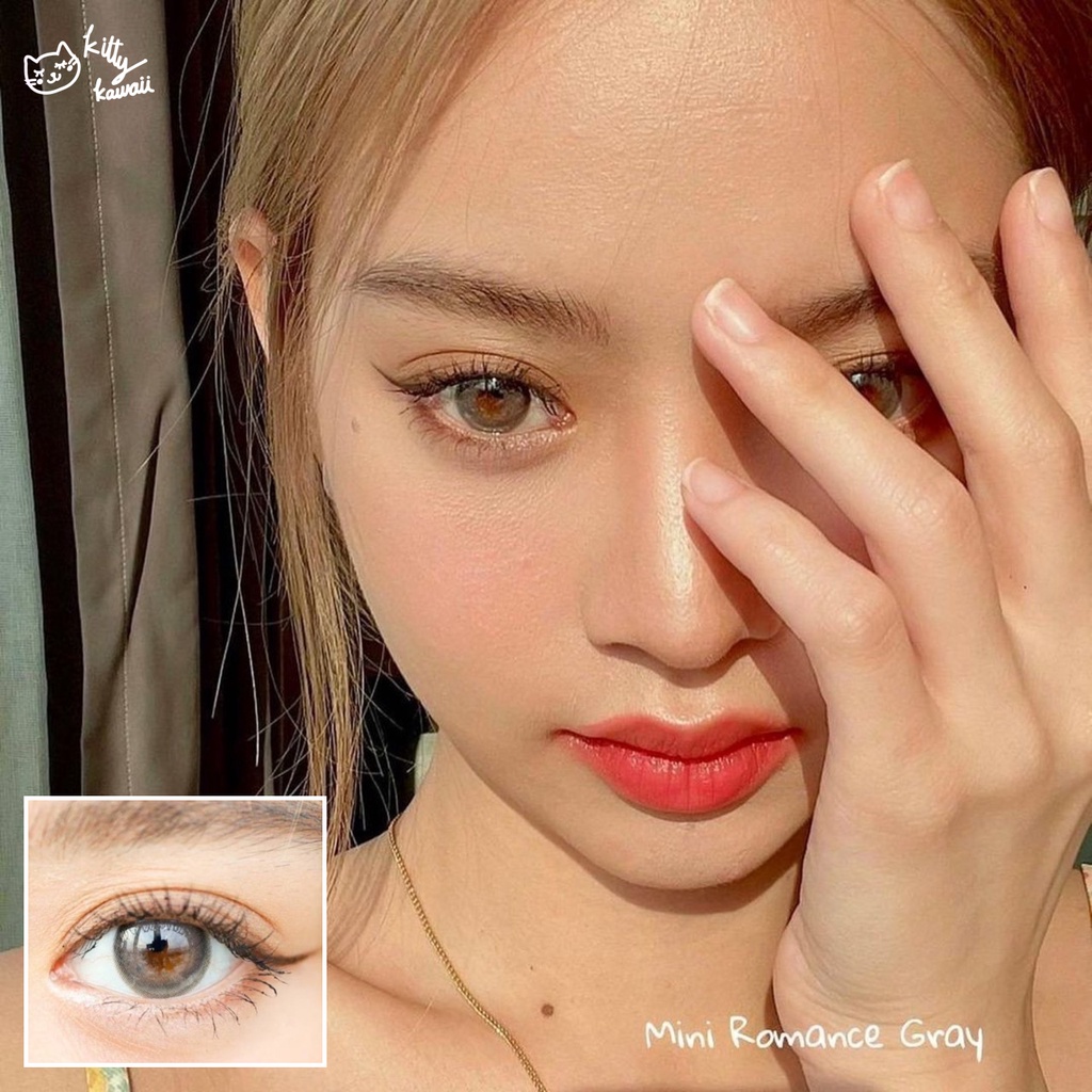 คอนแทคเลนส์ Kitty kawaii รุ่น Mini Romance Gray (Dia14.2) - kodungbigeye - ThaiPick