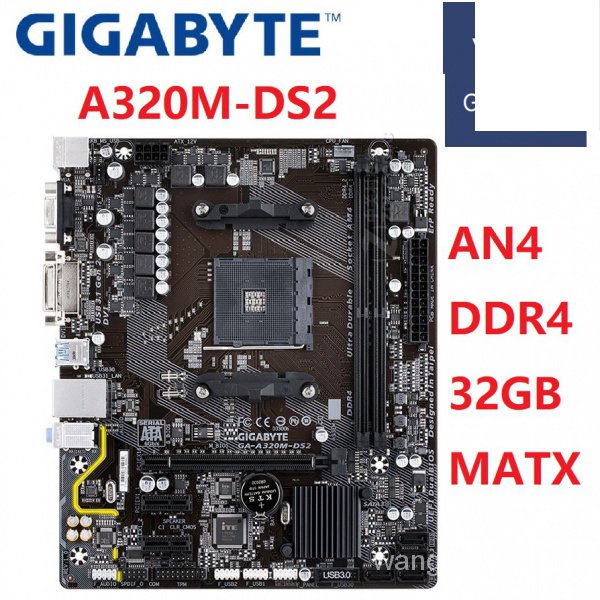 AM4 AMD A320 Table Mother Plate for Gigabyte GA-A320M-DS2 Original Used ...