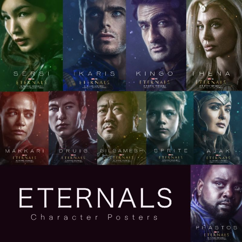 Poster eternals ฮีโร่พลังเทพเจ้า (character posters) | Shopee Thailand