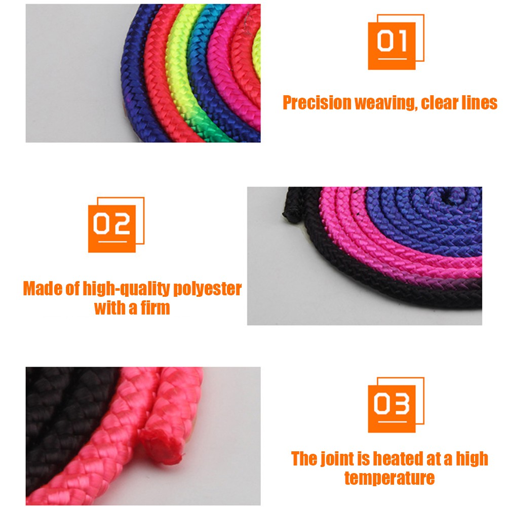 Colorful Gymnastics Rope Aerobics Skipping Rope Gradient Rhythmic ...