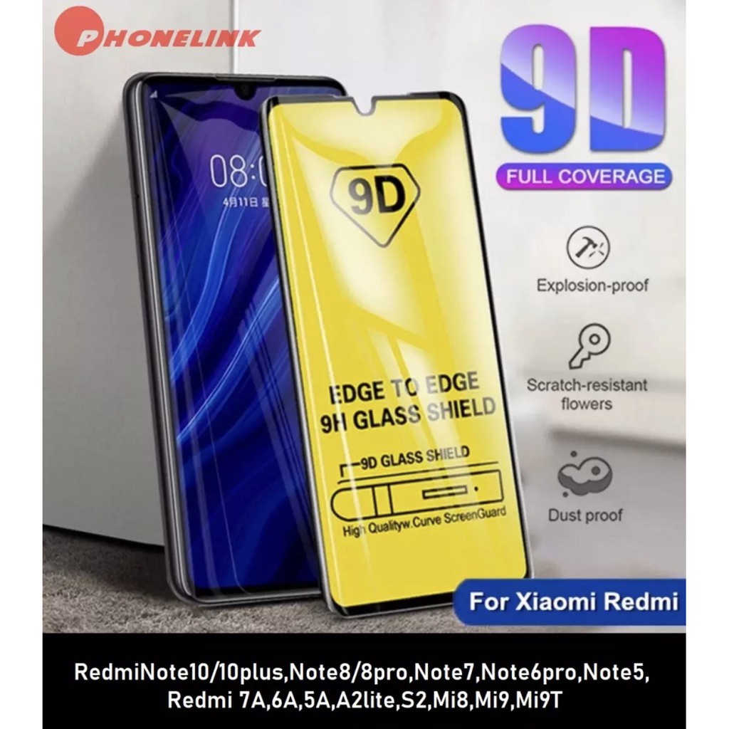 ☋♗ฟิล์มกระจกแบบเต็มจอ Xiaomi Redmi note 8 Mi9T Mi9 Note7 note5 7a 6a 8a 8pro note9s ฟิล์ม ฟิล์ม ...