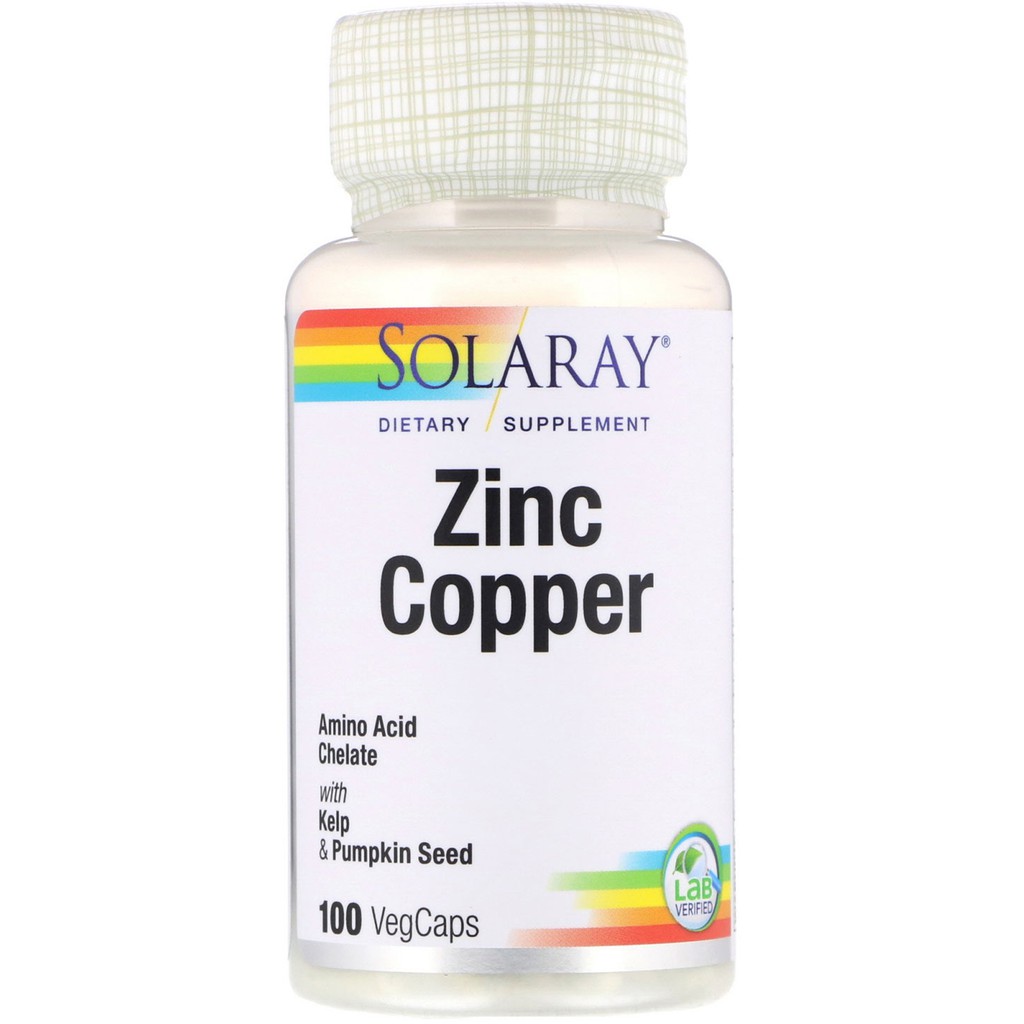 ซิงค์ + ทองแดง ( Zinc Copper ) ชนิดเม็ด Solaray - nuengnewname - ThaiPick
