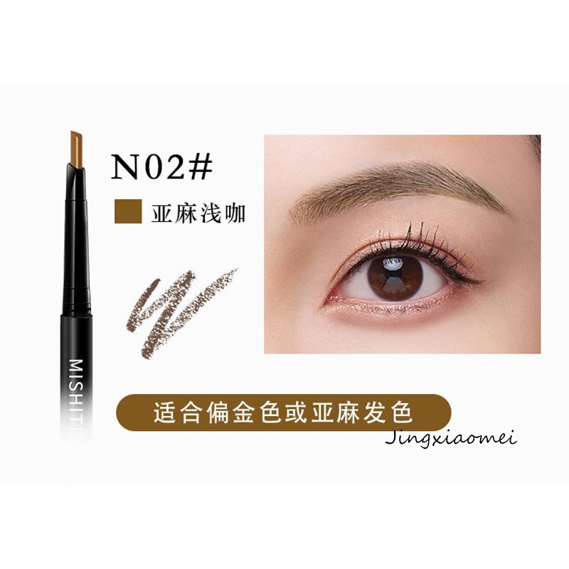 Double-head Automatic Rotating Eyebrow Pencil Waterproof And Sweat-proof Makeup Pencil Japanese ...