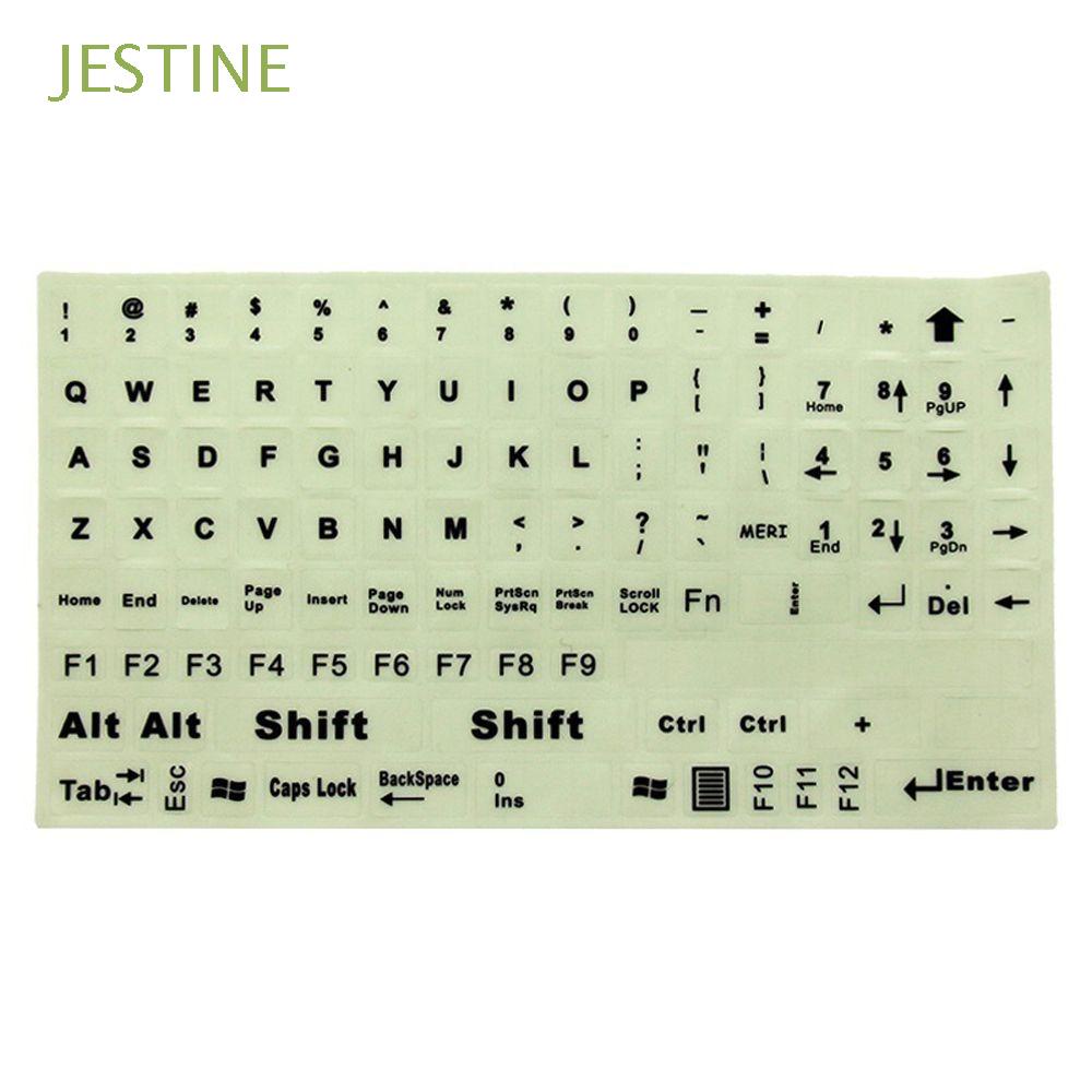 Jestine สติกเกอร์คีย์บอร์ด ภาษาอังกฤษ เรืองแสง ขนาดใหญ่ สําหรับแล็ปท็อป ...