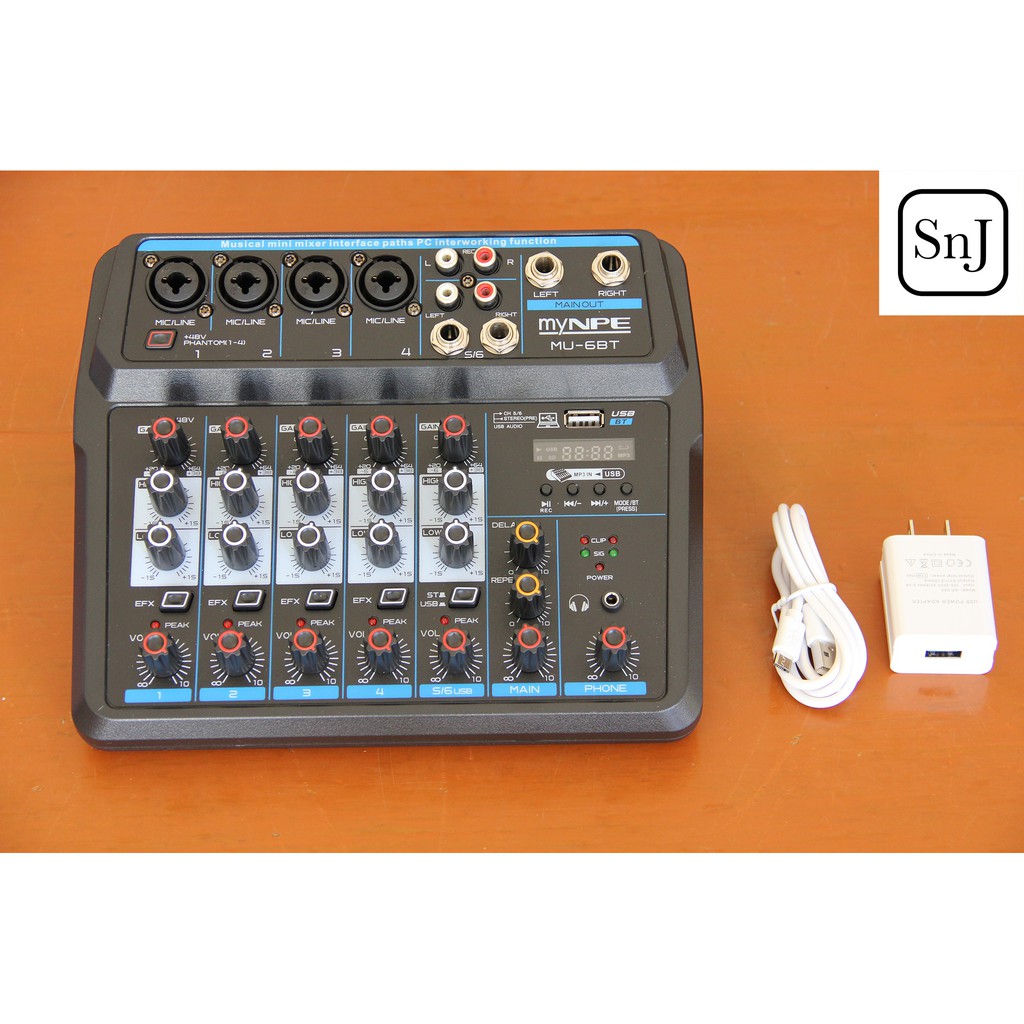 มิกเซอร์ คุณภาพดี 6 ช่อง MyNPE รุ่น MU6BT - snj.e - ThaiPick