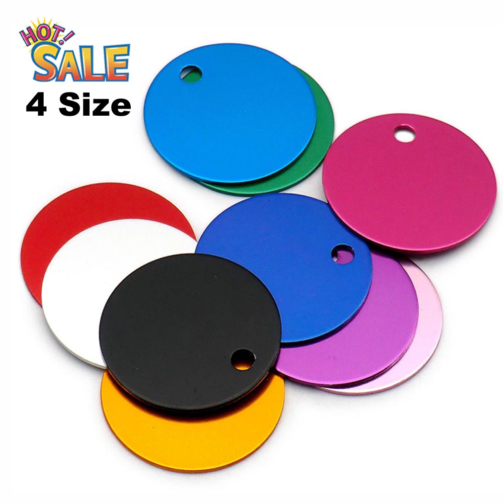 Wholesale 100pcs Round Aluminium Dog ID Tag Custom Cat Dogs Name Pet ID ...