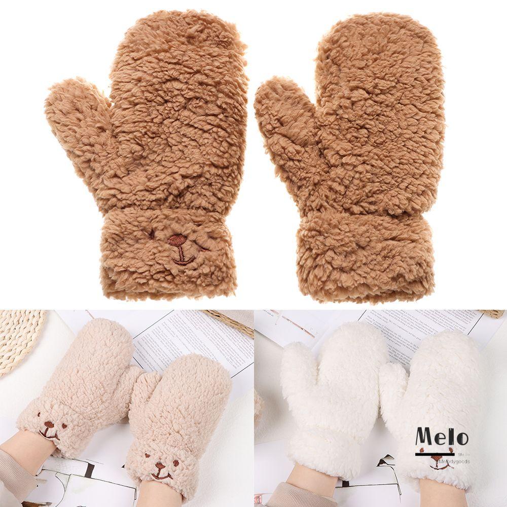 MELODG???? Fashion Furry Mittens Gloves Plush Hanging Neck Mittens ...