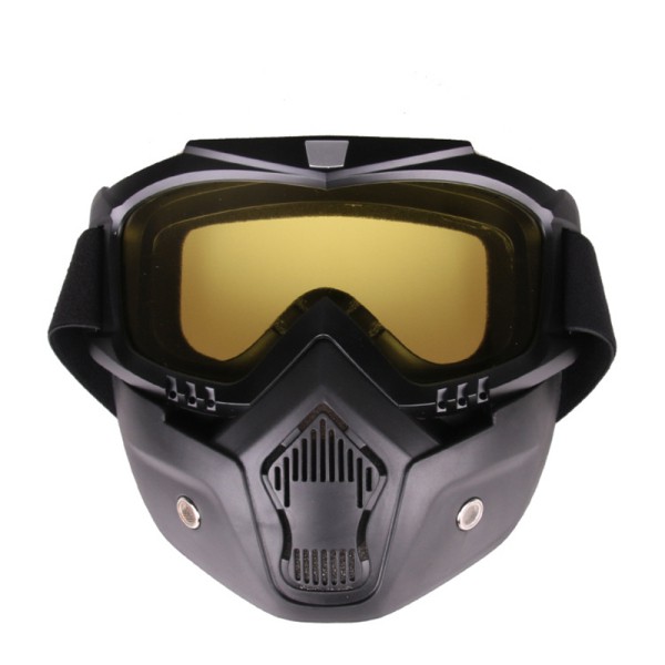 Removable Motorcycle Goggles Mask Helmet Tactical Windproof Ski Goggles ...