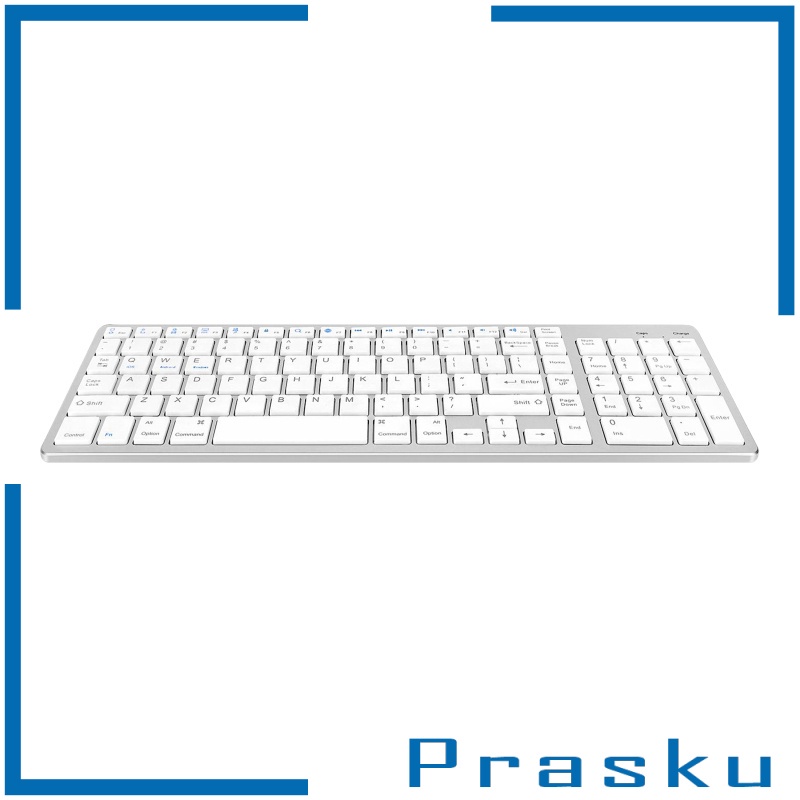 (Prasku) Wireless Keyboard Bluetooth 104 Keys Slim Flat Silent Full ...