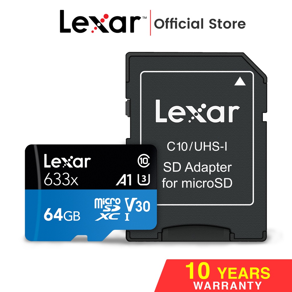 Lexar 64GB High Performance 633x microSDHCmicroSDXC UHS-I wadapter RW ...
