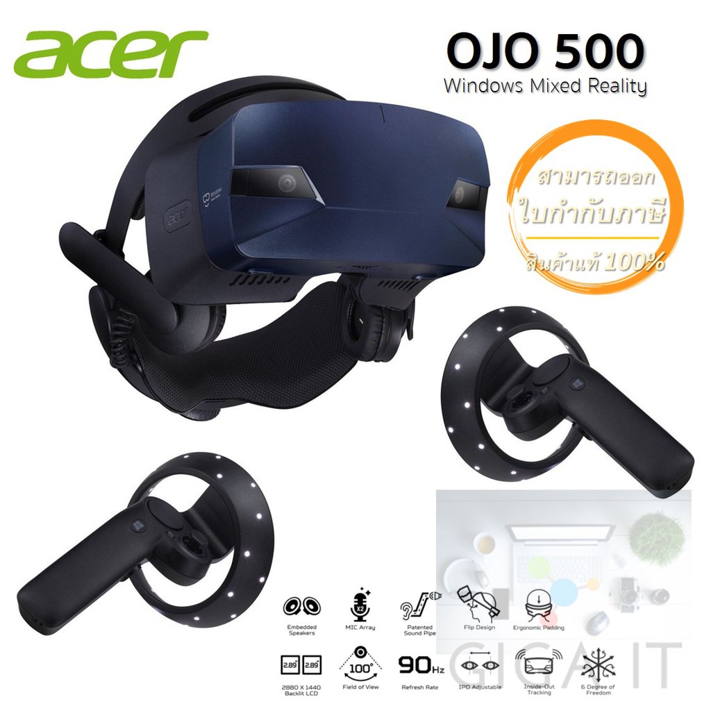 Acer VR รุ่น OJO 500 (AH501S) Windows Mixed Reality Headset รับประกัน ...