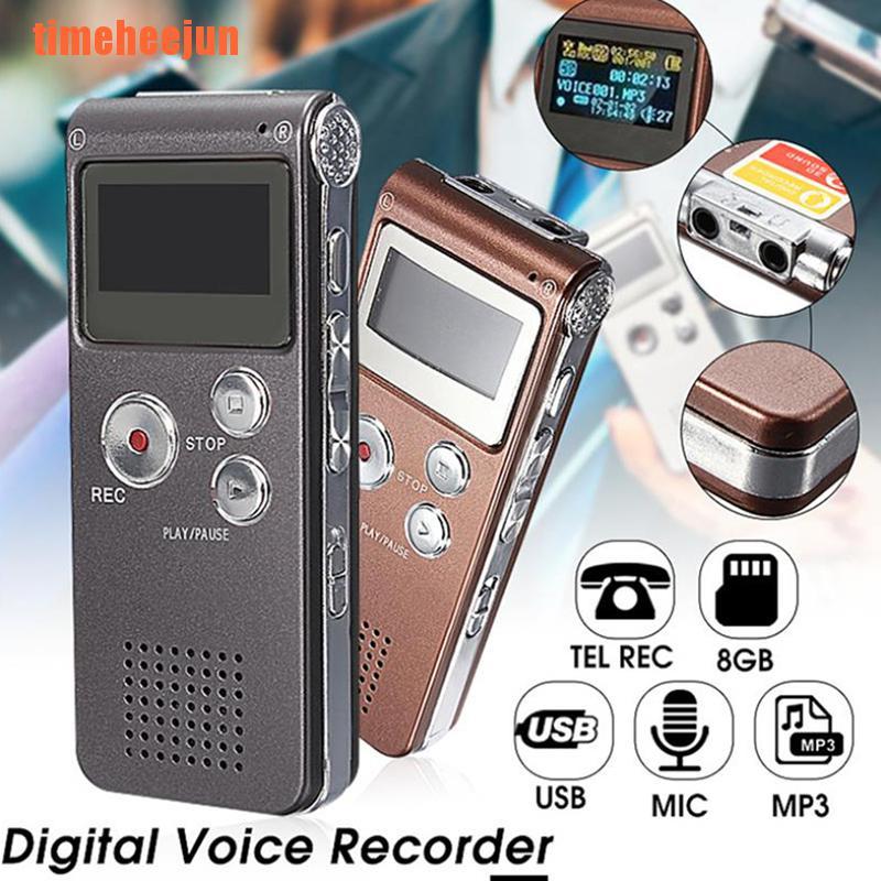 Voice Recorder MP3 Player Sound Audio USB Charging A-B Repeat Digital ...