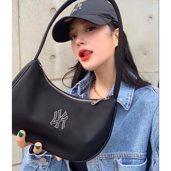 กระเป๋า MLB แท้ กระเป๋าถือ handbag shoulder bag NY UNISEX CURVED CAPNY ...
