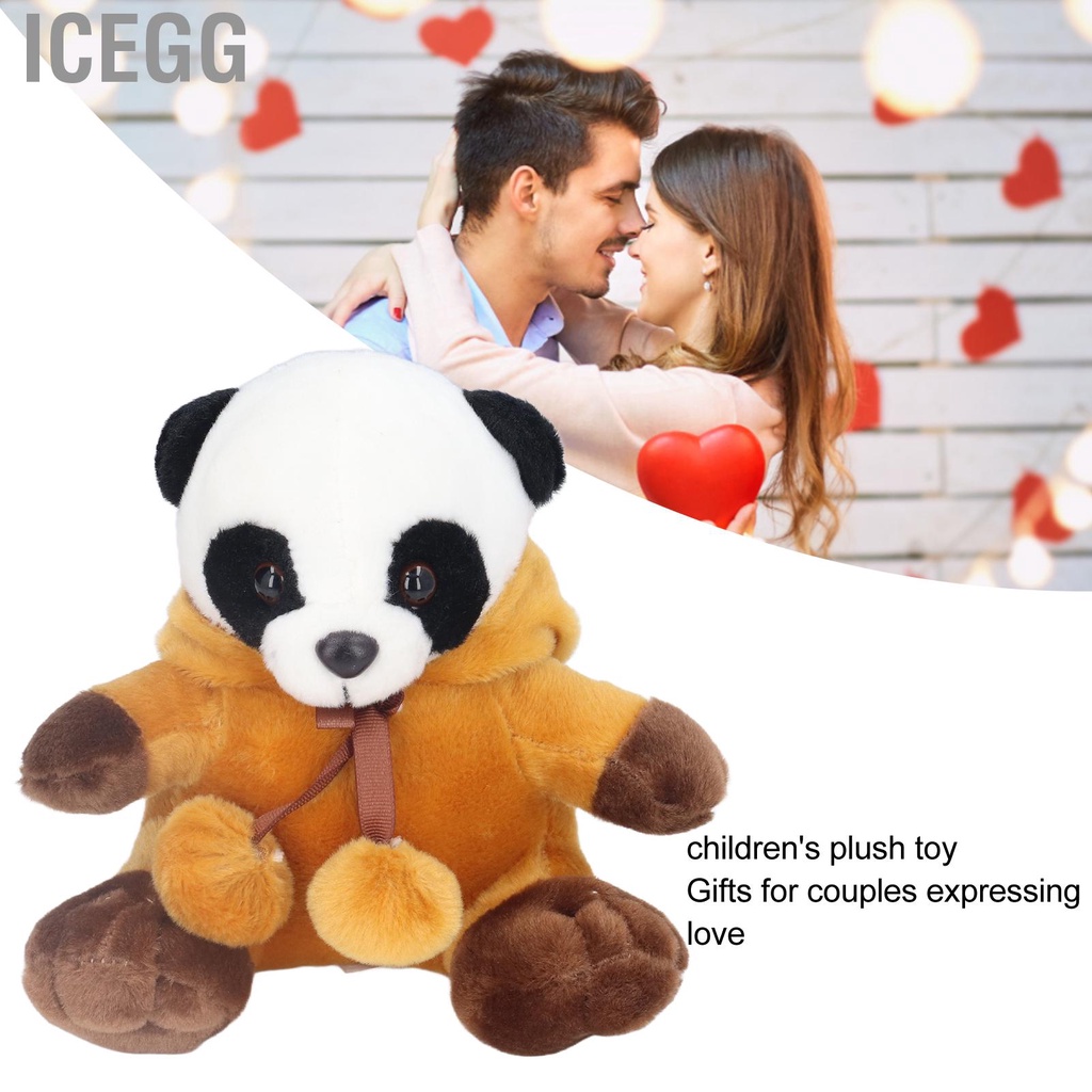 Icegg Panda Plush Toy Interesting Educational PP Cotton Filling Cute ...