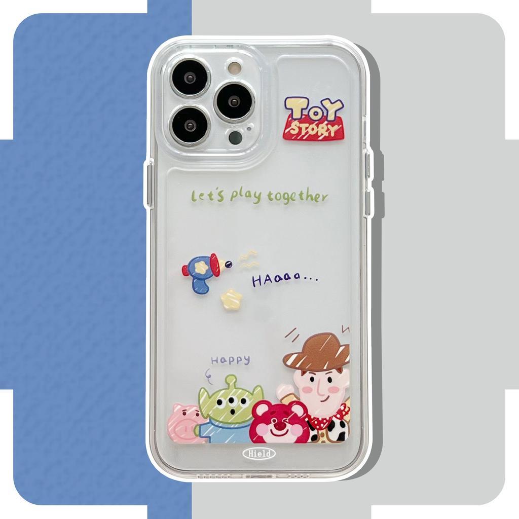 เคสโทรศัพท์มือถือ แบบนิ่ม ลาย Toy Story มีปุ่มโลหะ สําหรับ iphone ...