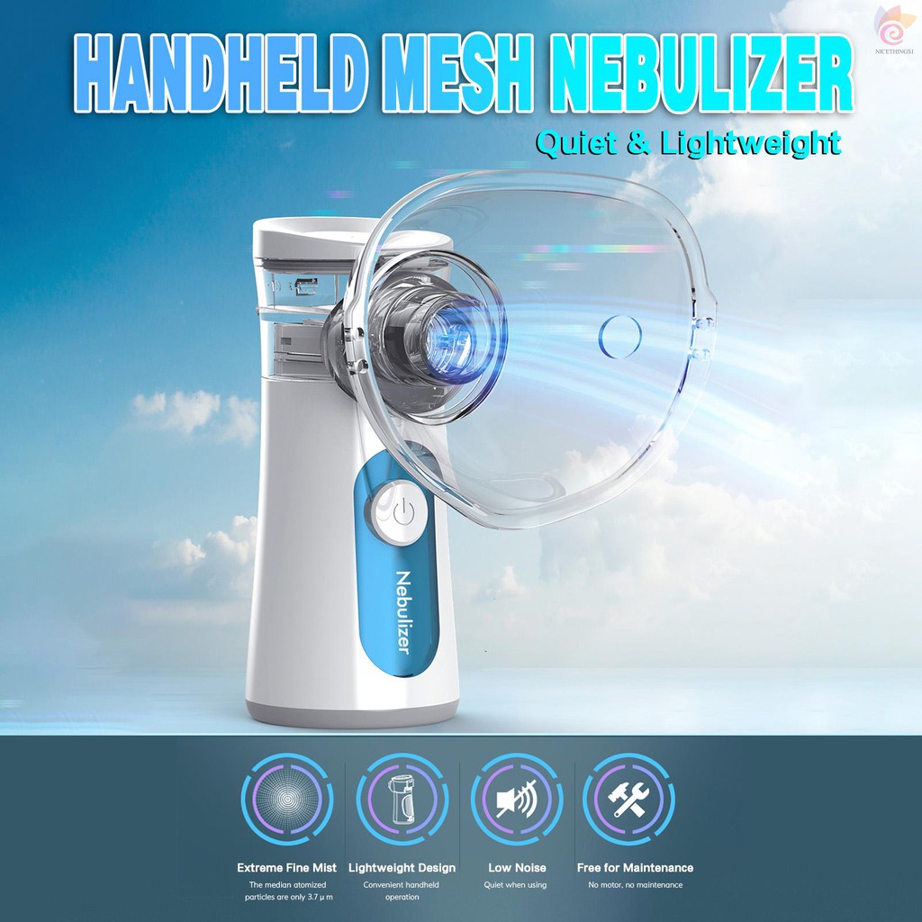 Ready Stock [2021 New Year] Ultrasonic Nebulizer Handheld Mesh Atomizer ...