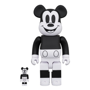gachabox Bearbrick Mickey Mouse BW 2020 100400 Disney Black White - แบ ...