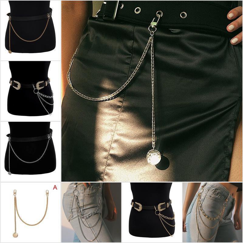 [LHGC] 3 Std Trousers Men Lady Chain Jeans Wallet Keychain Punk Rock Hip Hop Waist Belt LIV ...
