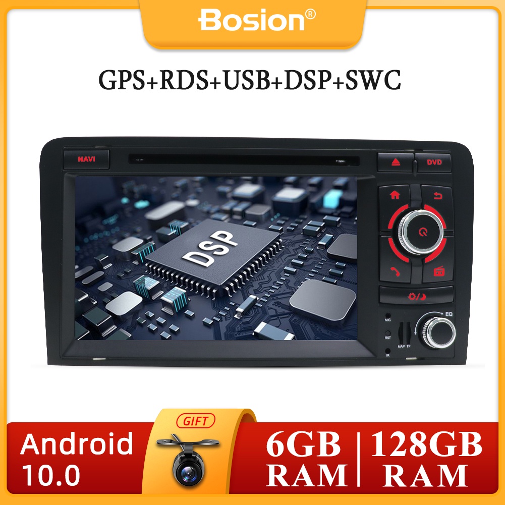 Double 2 Din Car Radio Multimedia Player DSPCarplay 4GB64GB DVD For Audi A3 8P S3 RS3 Sportback ...