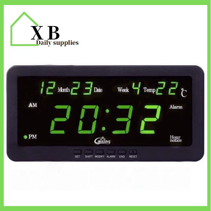 XB-นาฬิกาดิจิตอล (CX2158) 21.5x10.3x3cm นาฬิกา ตั้งโต๊ะ LED DIGITAL ...