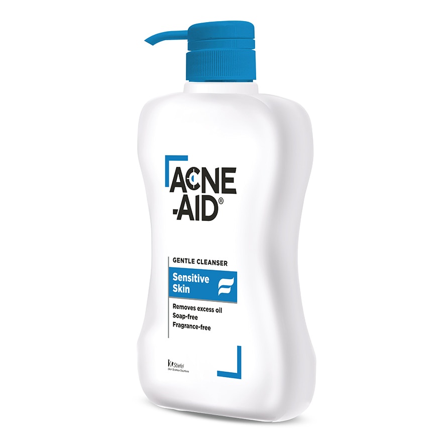 (สีฟ้า) Acne aid cleanser 900ml 500 ml แอคเน่เอด สิว แพ้ง่าย acneaid ...