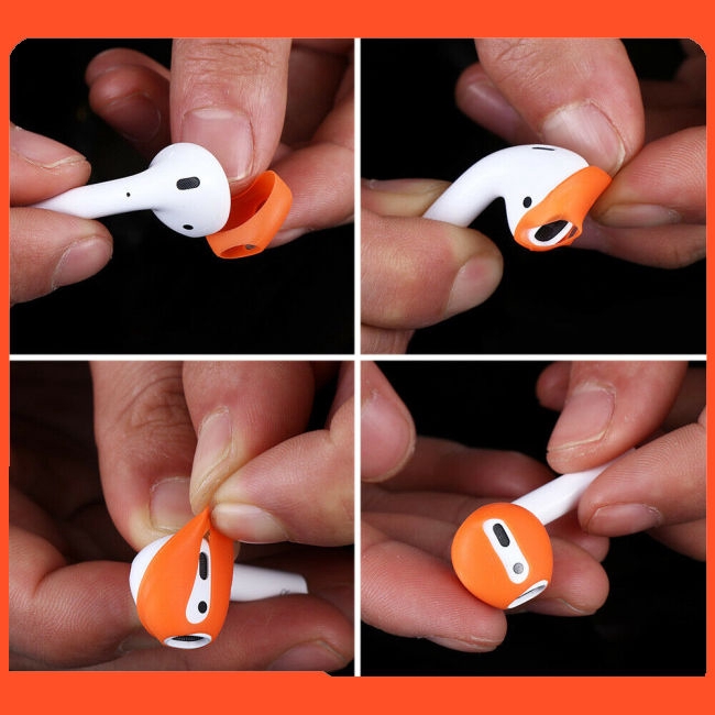 2 Pair Silicone Case Cover Earbud Anti Slip Earphone Tips for Apple ...