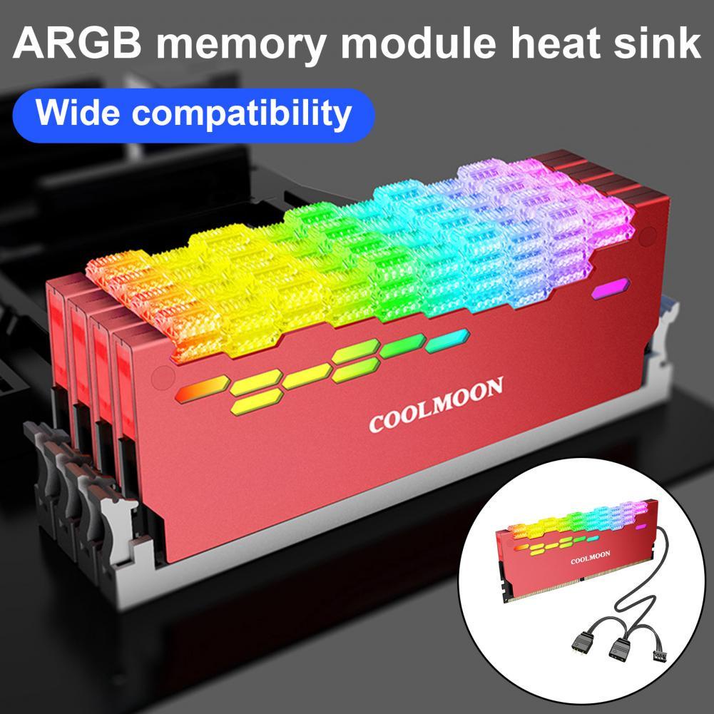 COOLMOON RA2 RAM Heatsink Efficient 5V ARGB Compatibility Brilliant ...