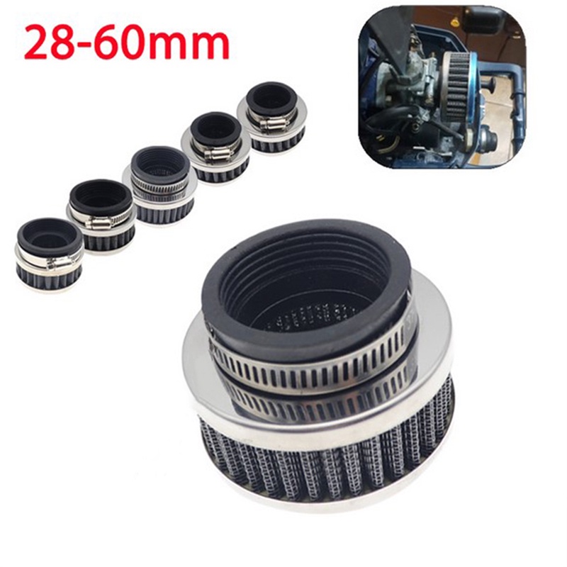 28mm-60mm Universal Stainless Ring Motorcycle Air Filter Cleaner For ...