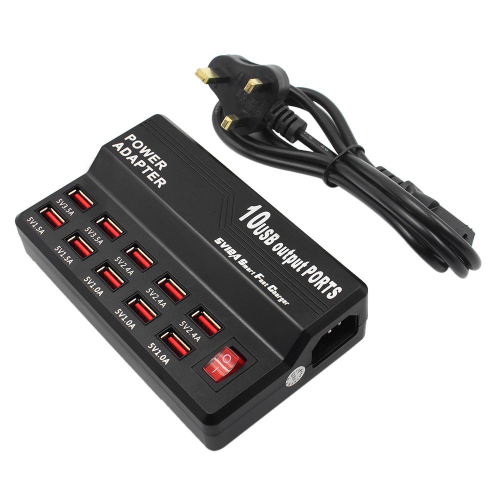 Multifunctional High Speed 10-Port USB AC to DC Power Socket USB ...