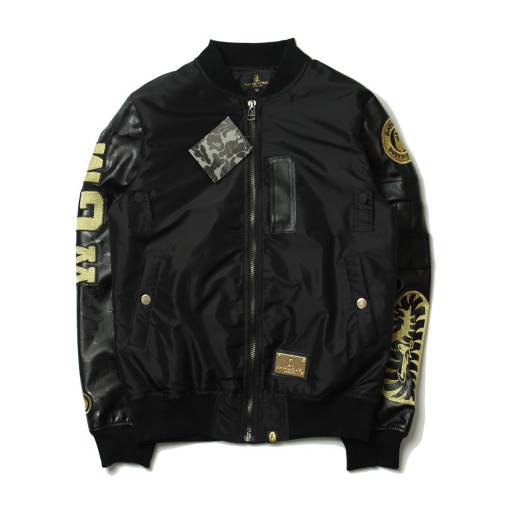 NEW BAPE Shark Jacket black gold shark winter coat - angienatnisha ...