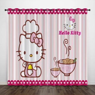 Hello kitty cartoon curtain shading finished custom living room dining ...
