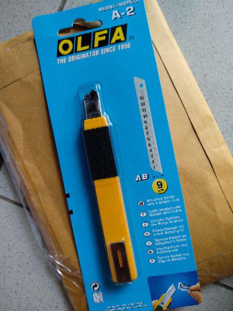 มีดคัตเตอร์ รุ่น OLFA A-2 - สีเหลือง ( 1 ด้าม ) | Shopee Thailand