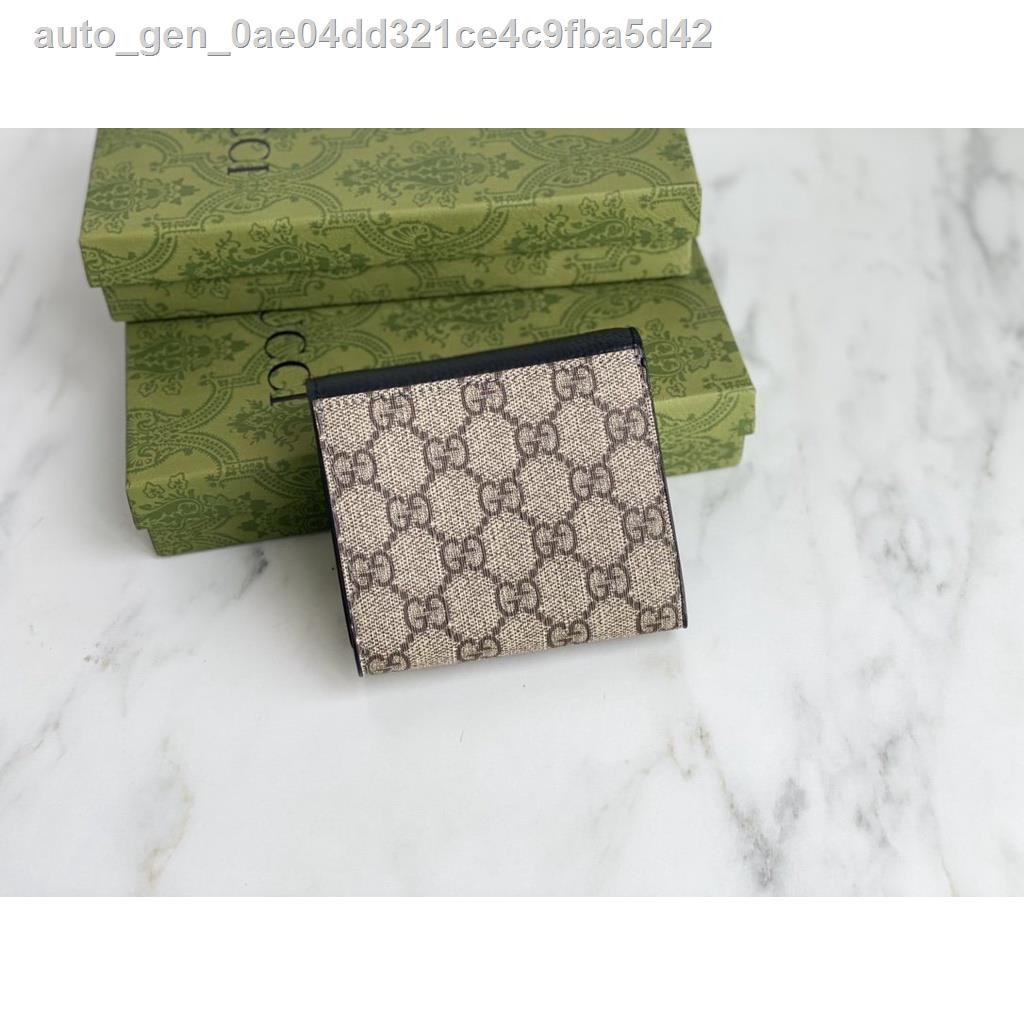 Gucci Wallet Pocket Card Holder Buckle Folding Wallets Men And Women ...