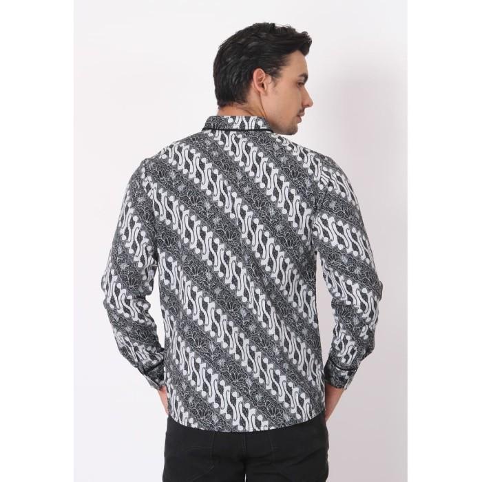 ผ้าบาติก สําหรับผู้ชาย เสื้อเชิ้ต Adikusuma By Arjuna Weda Seling Parang Batik สีดํา ...