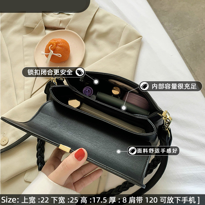 Retro small bag women's bag fashion ins Single Shoulder Messenger Bag ...