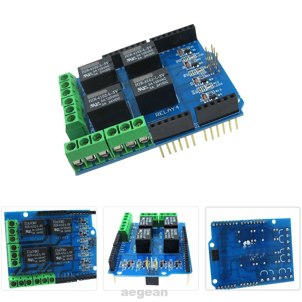 4 Channel อุปกรณ์โมดูลรีเลย์มัลติฟังก์ชั่นสําหรับ Arduino - aegean.th ...